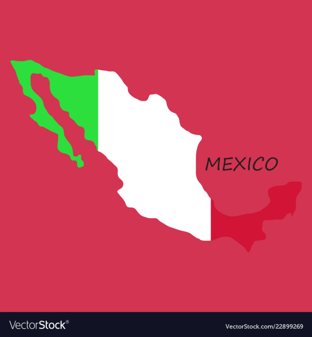 Free: 3d flag map of mexico vector image - nohat.cc