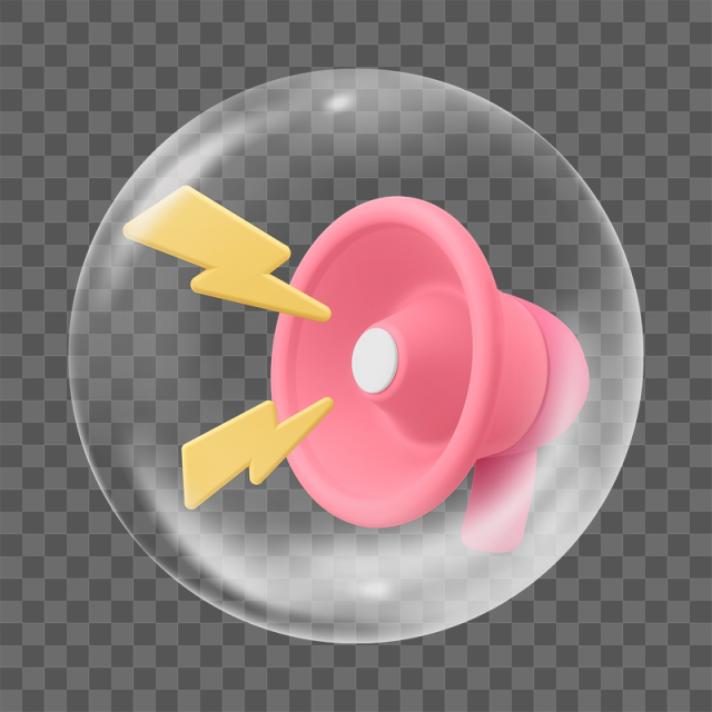 Free: 3D megaphone sticker, | Free PNG - rawpixel - nohat.cc