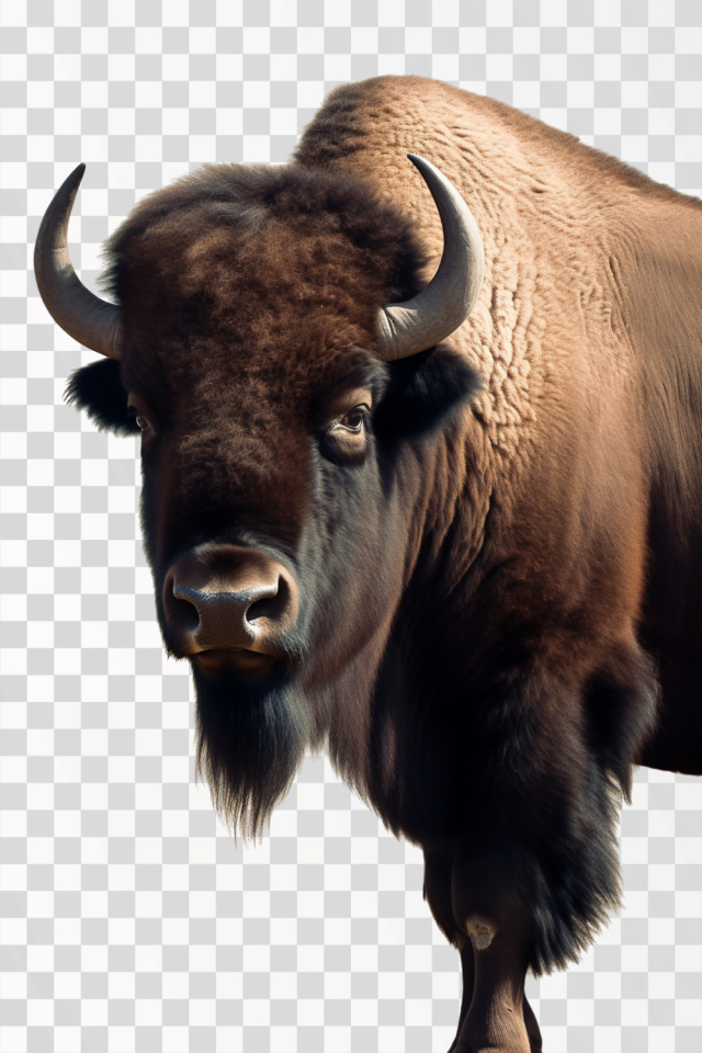 Free: A buffalo - PNG transparent background - nohat.cc