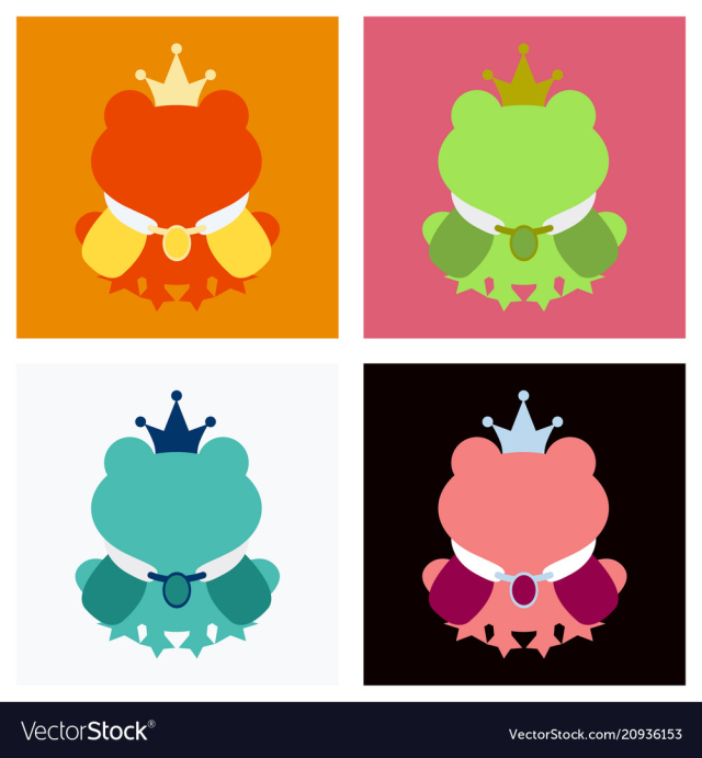 Free: A cartoon frog prince with a crown without face vector image ...