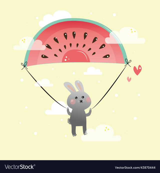 Free: a cute little rabbit flies through the sky - nohat.cc