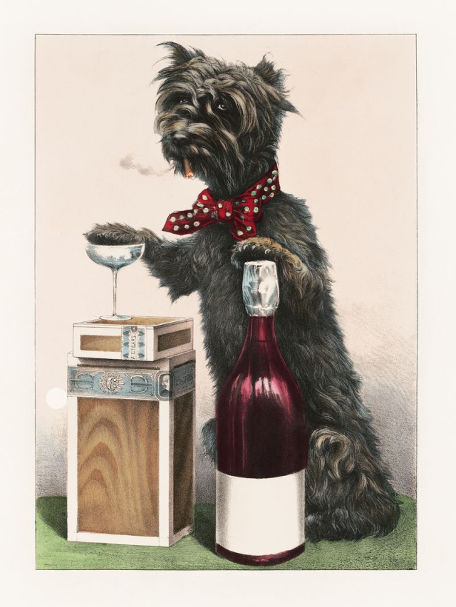 Free: A jolly dog (1878) by Currier | Free Photo Illustration ...