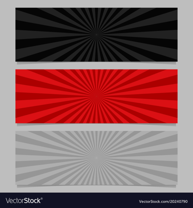Free: Abstract colorful ray burst banner background set vector image ...