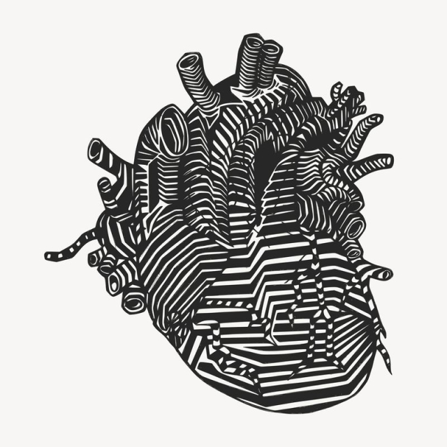 Free: Abstract heart drawing, vintage illustration | Free Vector ...
