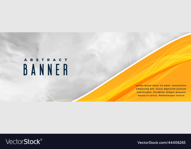 Free: abstract yellow color banner style wave design - nohat.cc