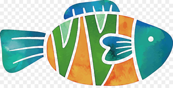 Free: Adobe Illustrator - Watercolor fish design - nohat.cc