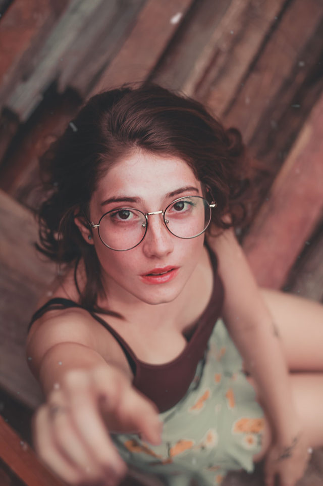 Free: Aerial View Photography of Woman About to Touch Camera - nohat.cc