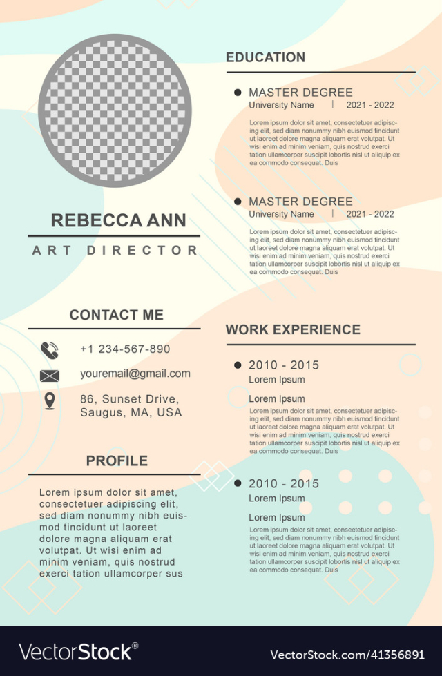 Free: aesthetic vibrant abstract geometric a4 cv - nohat.cc