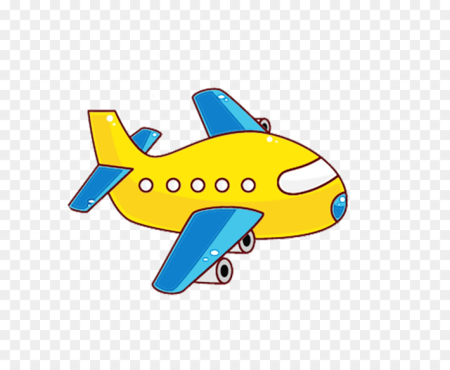 Free: airplane cartoon air travel clip art yellow - nohat.cc