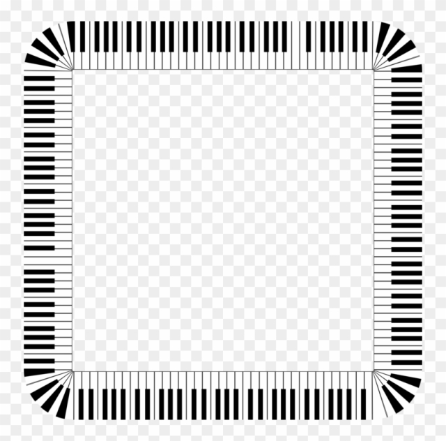 Free: All Photo Png Clipart - Piano Keys Border A4 - nohat.cc