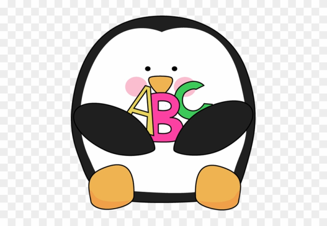 Free: Alphabet Penguin Clip Art Image Cute Clipart - School Penguin ...