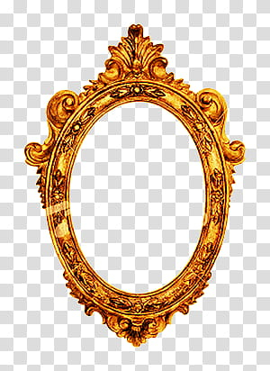 Free: Antique Frames, oval gold mirror frame illustration transparent ...