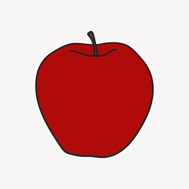 Free: Apple clipart, fruit, colorful cute | Free Vector Illustration ...