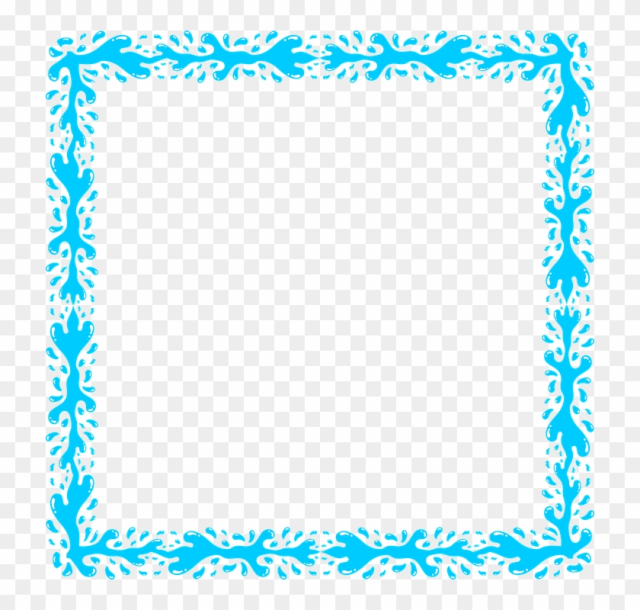Free: Aqua Border Frame Png Transparent Image - Blue Frame Png - nohat.cc