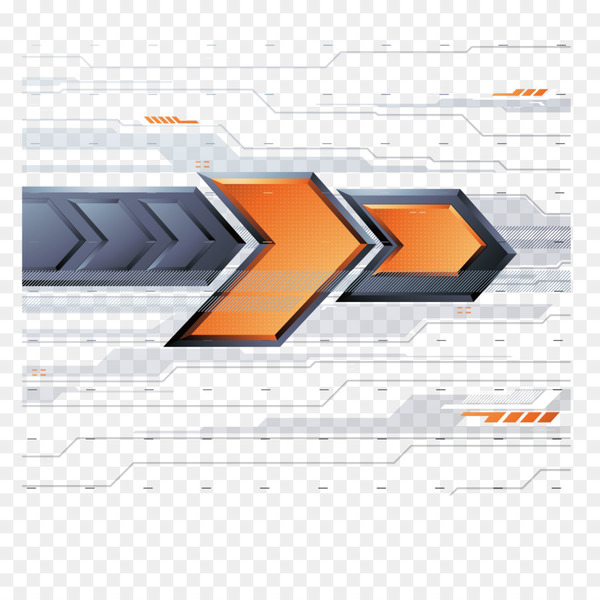 Free: Arrow Euclidean vector Yellow - Technology vector banner ...