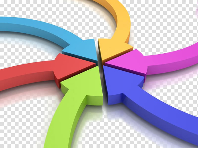 Free: Arrow Illustration, Color convergence arrow transparent ...