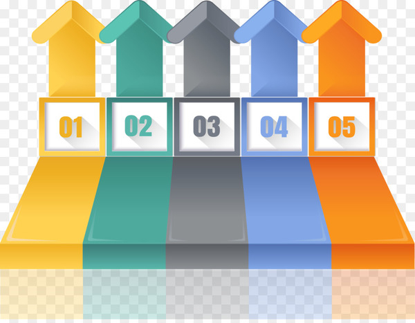 Free: Arrow Illustration - Five colored arrow charts - nohat.cc
