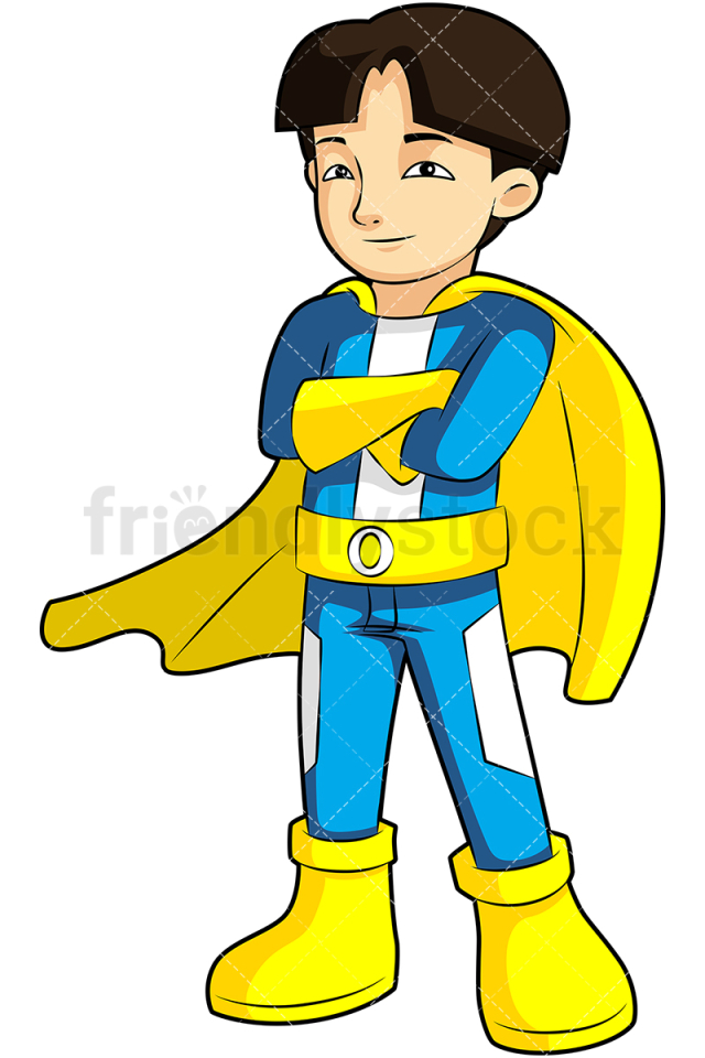 Free: Asian Boy Superhero Cartoon Vector Clipart - FriendlyStock - nohat.cc