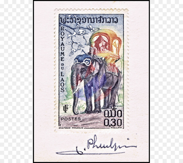 Free: Asian elephant Paper Postage Stamps Laos Elephants - variation ...