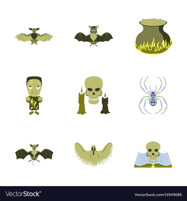 Free: Assembly flat book skull ghost bat vector image - nohat.cc