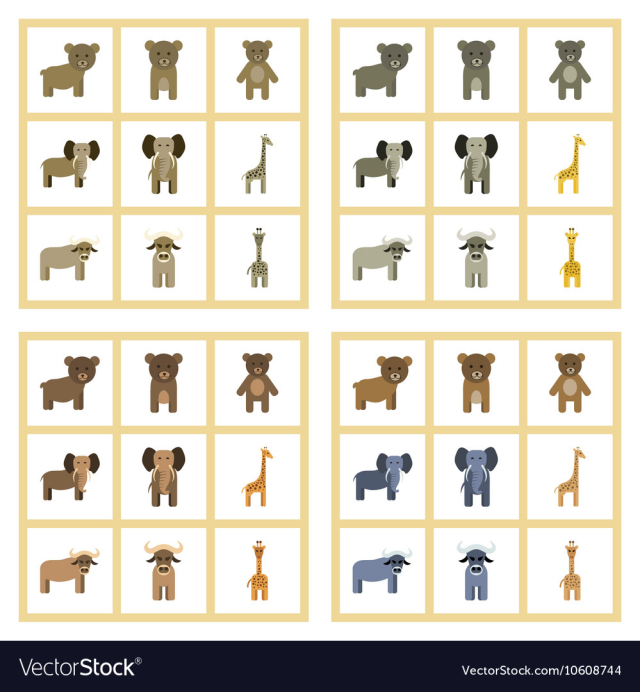 Free: Assembly flat icons nature giraffe bull bear vector image - nohat.cc