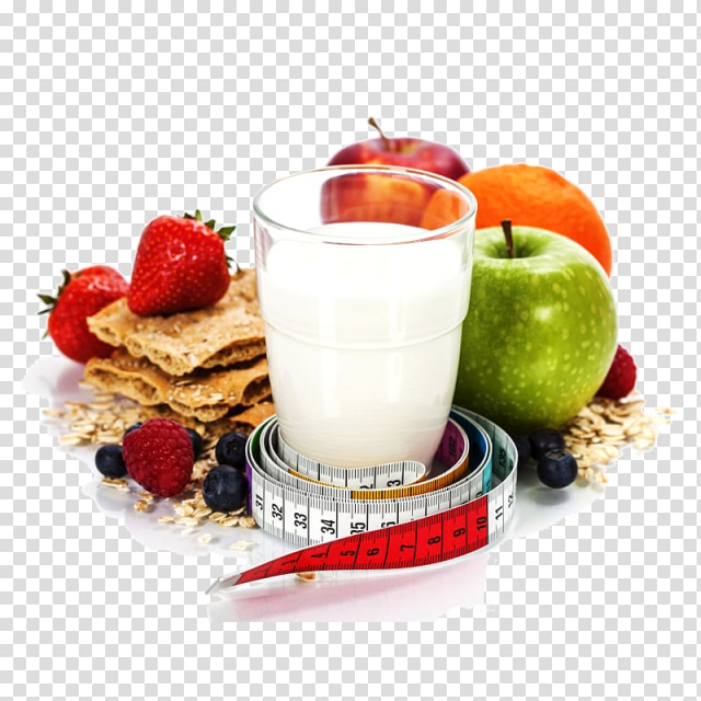 Free: Assorted fruits beside glass of milk illustration, Healthy diet ...