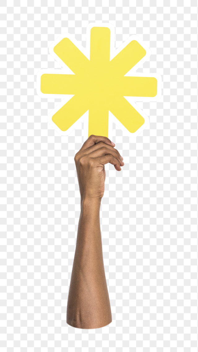 Free: Asterisk symbol png hand holding | Free PNG - rawpixel - nohat.cc