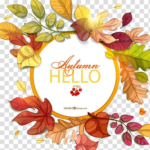 Free: Autumn Computer file, Hello autumn transparent background PNG ...
