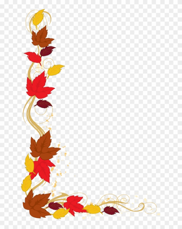 Autumn Leaf Border Clip Art Autumn Leaves Border Dense Autumn Leaves