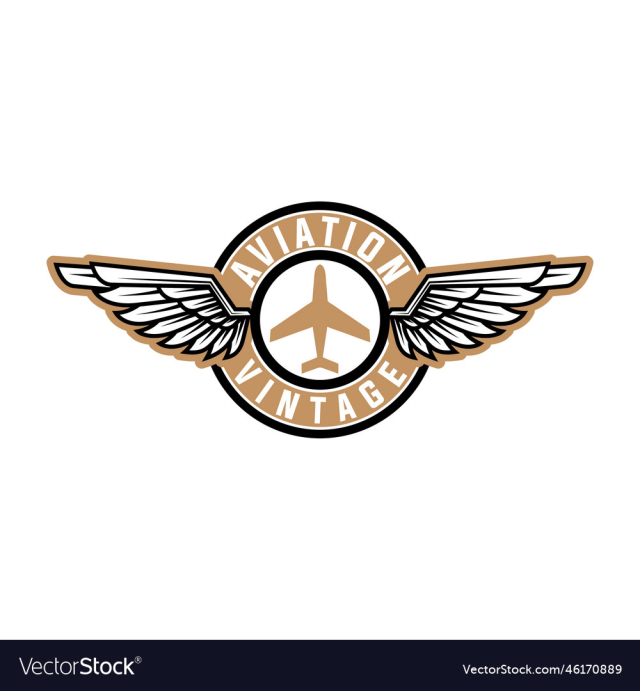 Free: aviation plane flying retro logo - nohat.cc