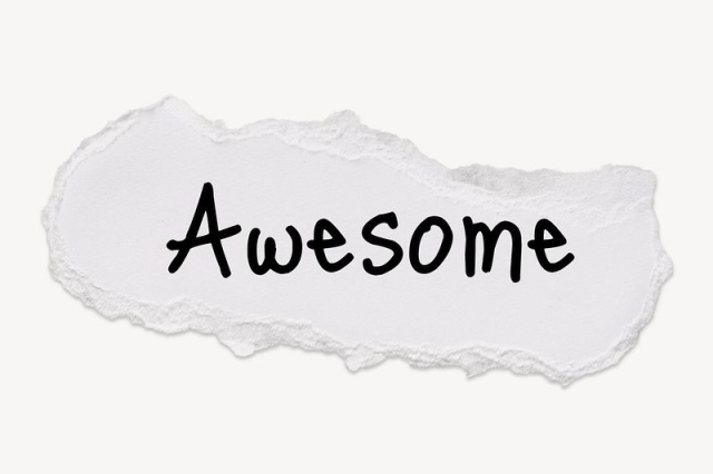 Free: Awesome word typography, torn paper | Free PSD - rawpixel - nohat.cc