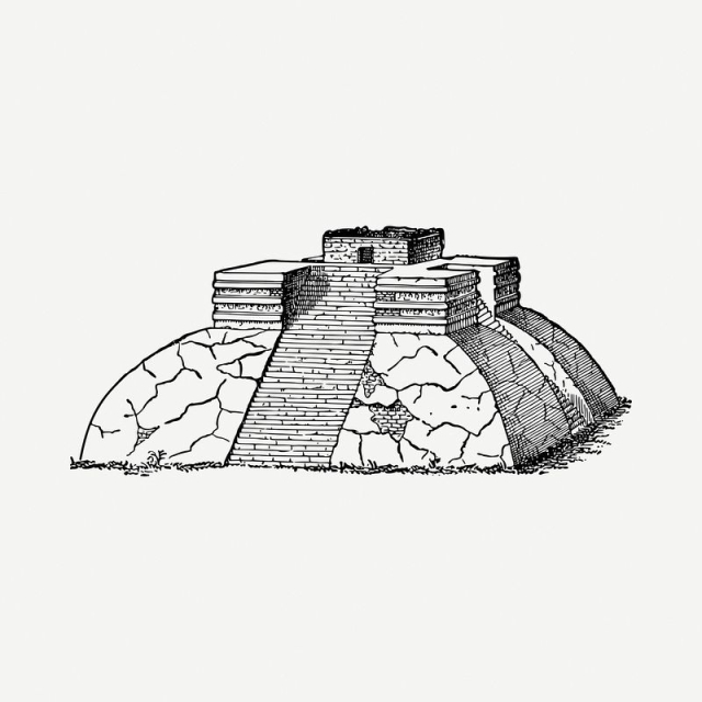 Free: Aztec temple drawing, vintage illustration | Free PSD - rawpixel ...
