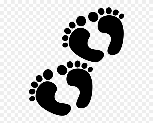 Free: Baby Feet Black 75 Clip Art At Clker - Baby Shower Vectors Free ...