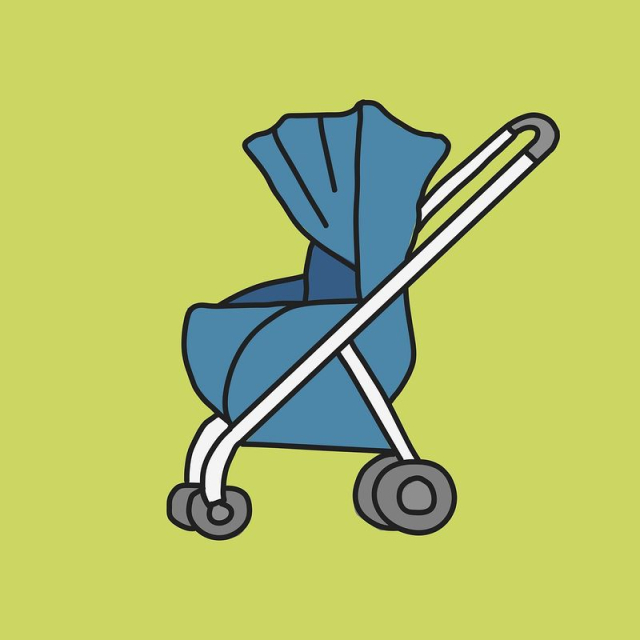Free: Baby stroller collage element, pram | Free Vector Illustration ...