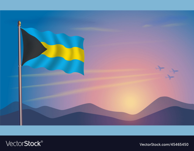 Free: bahamas flag in the morning sun - nohat.cc