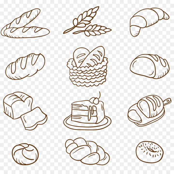 Free: Bakery Baguette Bread Drawing - Bread graffiti Vector - nohat.cc
