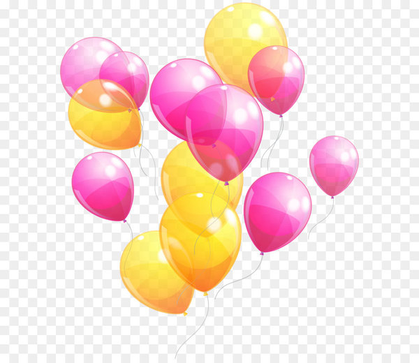 Free: Balloon Party Pink Yellow Baby shower - Pink and Yellow Balloons ...