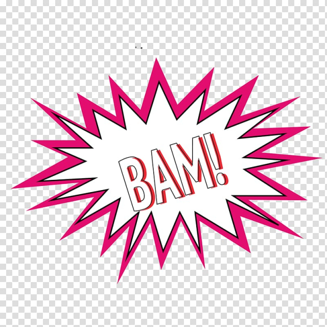 Free: Bam balloon , Comics Comic book Speech balloon Illustration, BAM ...