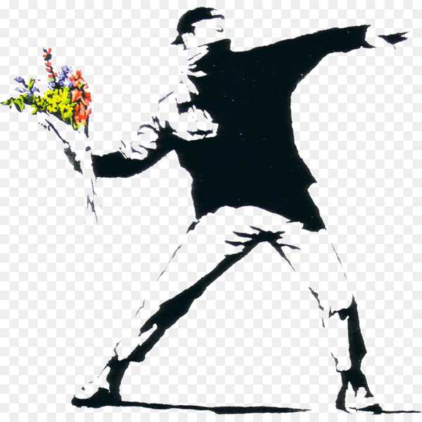 Free: Banksy Graffiti Street art Artist Stencil - color graffiti - nohat.cc