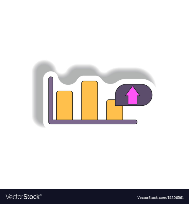 Free: Bar graph inpaper sticker vector image - nohat.cc
