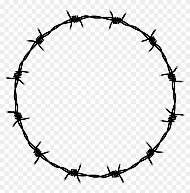 Free: Barbed Wire Frame - Barbed Wire Circle Vector - nohat.cc