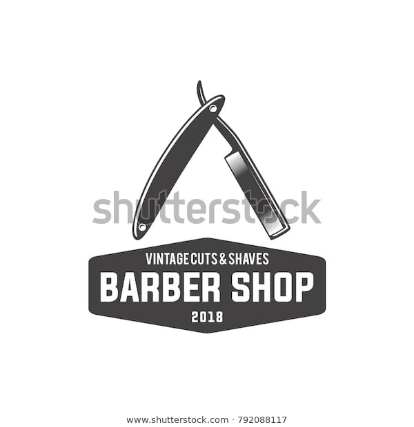 Free: Barbershop Logo Straight Razor Vector Logo Stock Vector (Royalty ...