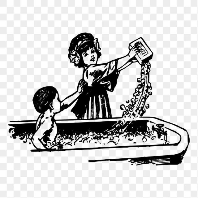Free: Bathing kids png sticker, vintage | Free PNG - rawpixel - nohat.cc