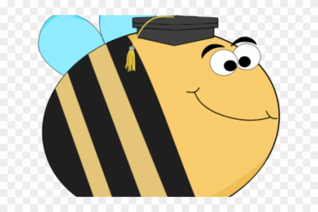 Free: Bee Clipart Graduation - Bee Graduate Clip Art - nohat.cc