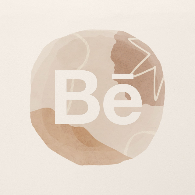 Free: Behance app icon psd with a watercolor… | Free stock illustration ...