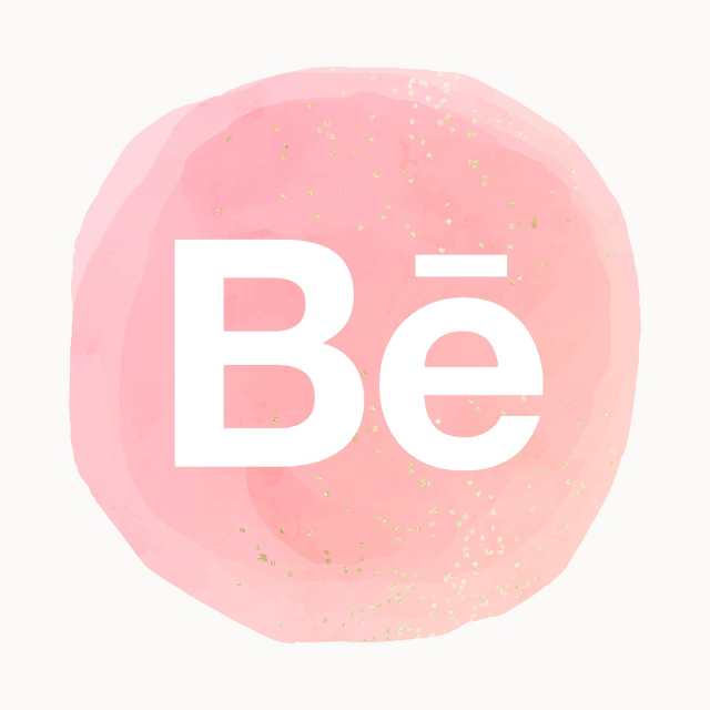 Free: Behance app icon with a watercolor graphic… | Free stock ...