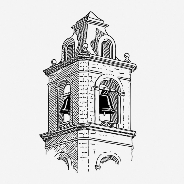Free: Bell tower drawing, vintage illustration. | Free Photo - rawpixel ...