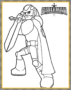 Free: Bibleman coloring sheet demo 4 | Bibleman Resources in 2019 | Boy ...
