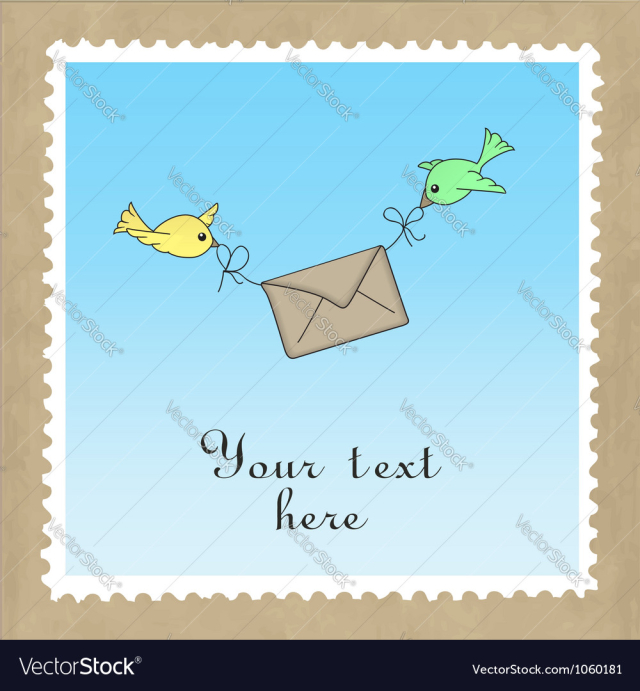 Free: Birds delivering mail vector image - nohat.cc