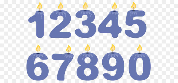 Free: Birthday cake Candle Clip art - Transparent Numbers Birthday ...